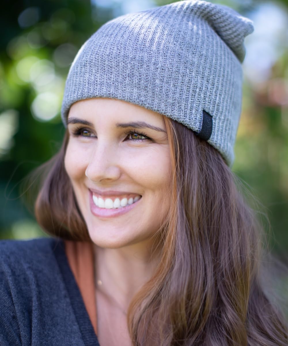 Revony Long Ribbed Beanie - Soft, Warm & Cozy - Perfect Winter Beanie for Men & Women Black