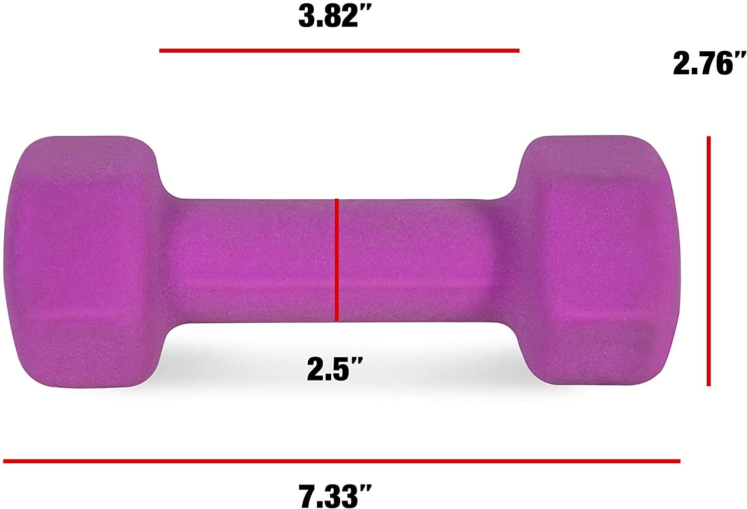 CAP Barbell Neoprene Coated Dumbbell Weights, Single, 5 LB