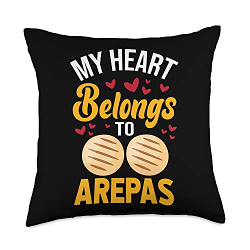 Funny Arepa Gifts Men Women Colombia Venezuela Quote Funny Colombian Venezuelan Food Arepa Throw Pillow, 18x18, Multicolor