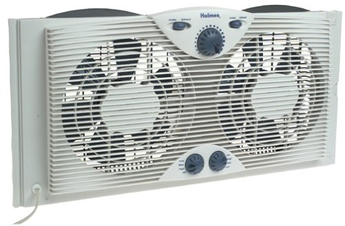 Bionaire Premium Digital Twin Window Fan with Remote Control | Holmes Dual Blade Twin Window Fan