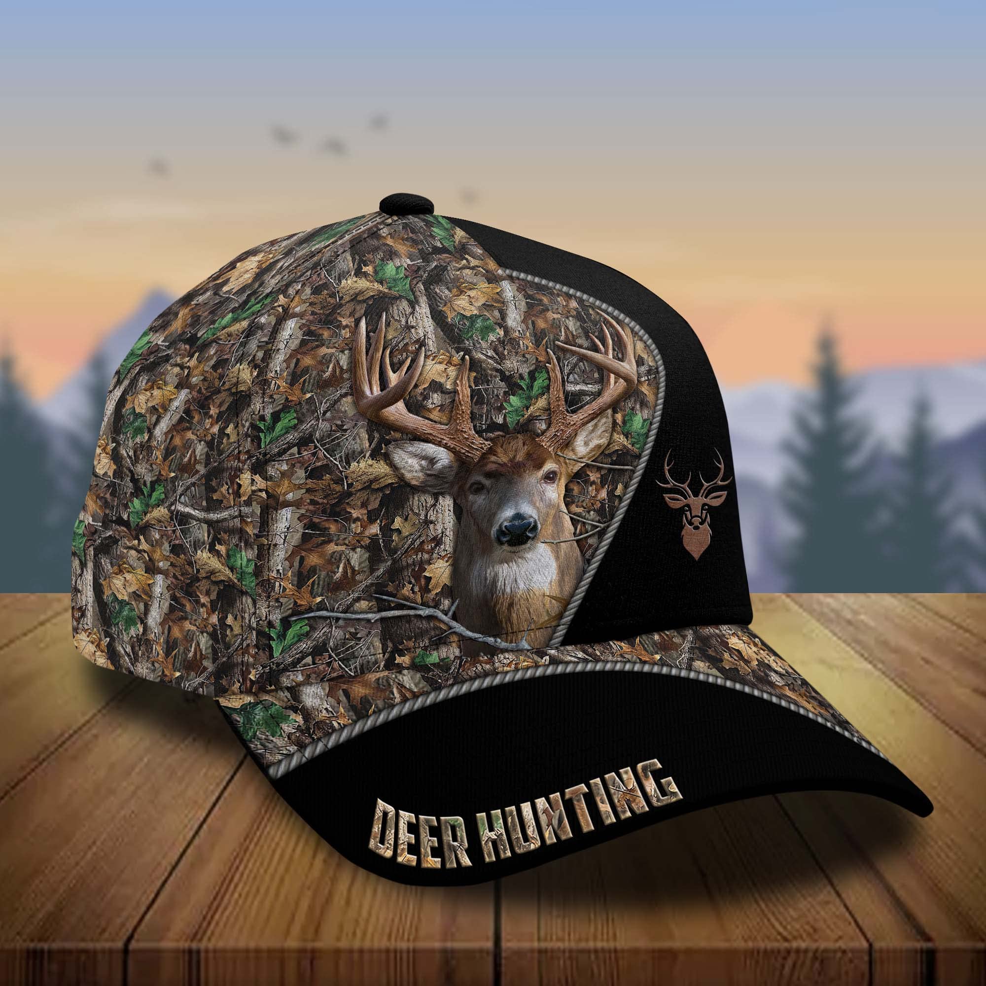 CleveFit Deer Hunting Baseball Cap Adjustable, Steel Buckle, Dad Hat One Size Fit All, Unique Design Outdoor Hat Unisex (TDNH140601MH)
