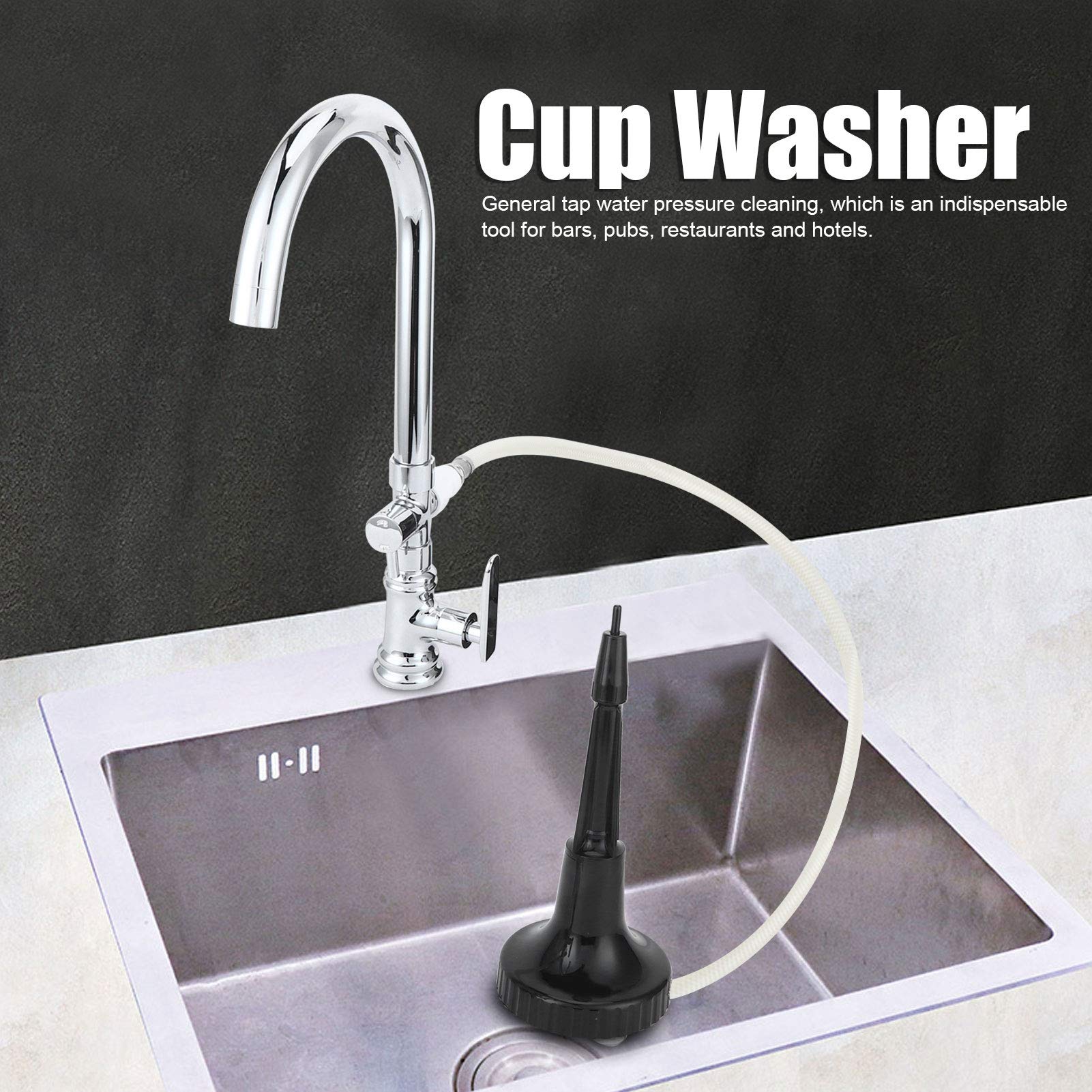 Glass Bar Tea Cup Pitcher Rinser Washer, G 1/2 Pointed Cup Rinser Cleaner Glass Blender Cleaning Equipment for Bar Coffee Shop