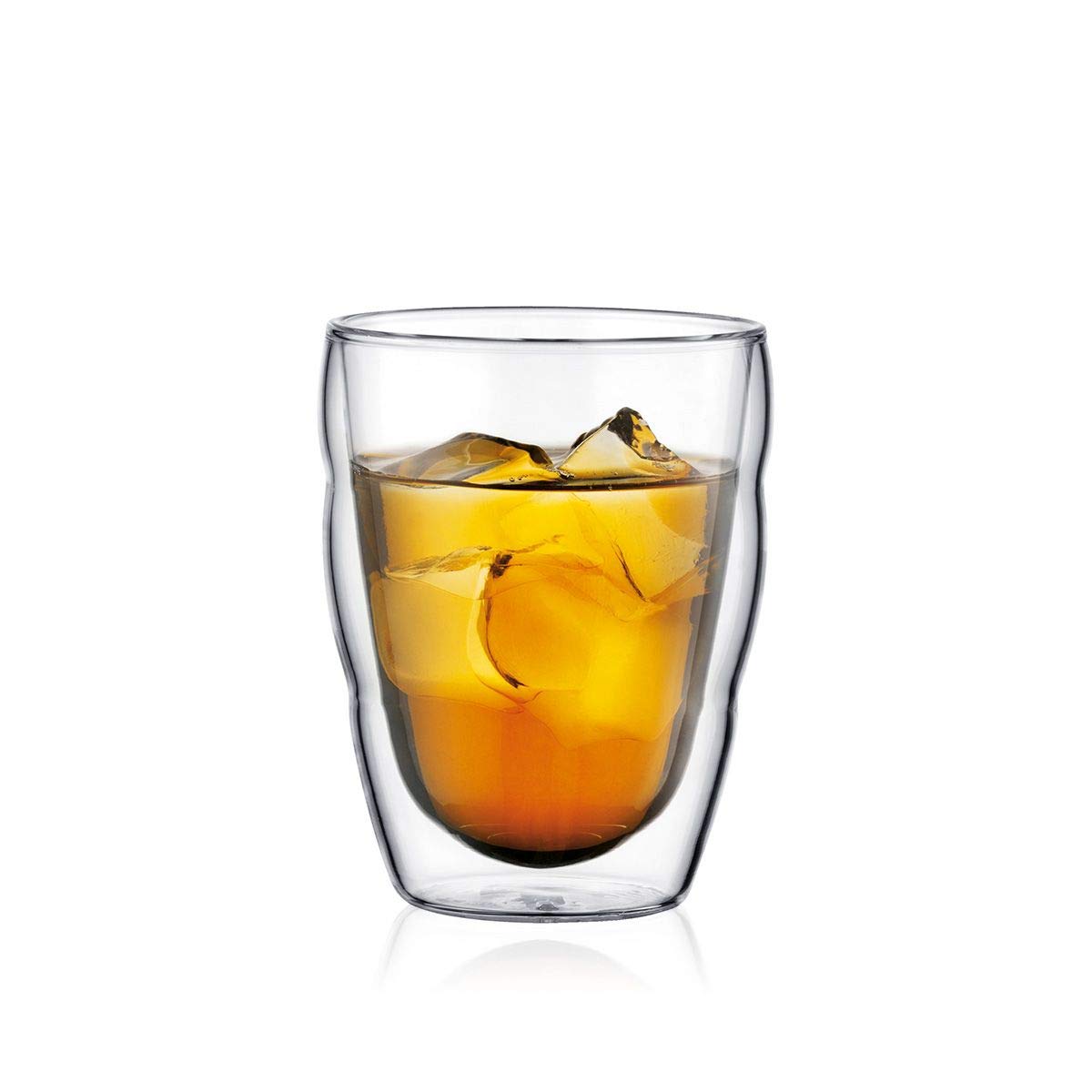 BODUM PILATUS Glass Set (Double-Walled, Isolated, Dishwasher Safe, 0.25 L/8 oz) - Pack of 6, Transparent