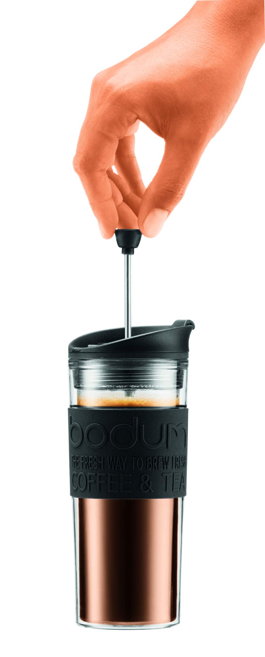 Bodum Travel French Press Coffee Maker, Plastic, Black, 0.45 Litre