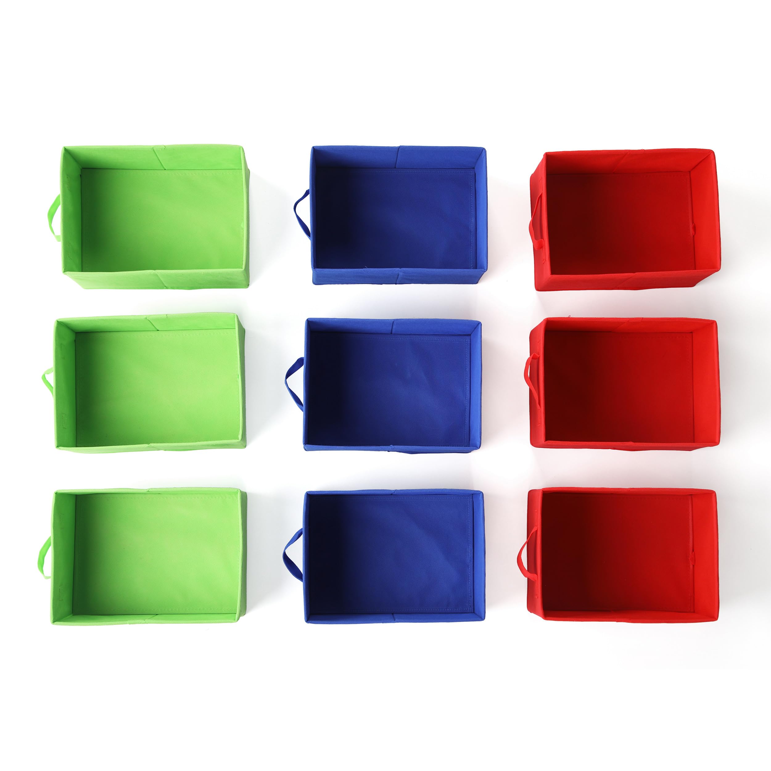 Humble Crew Kids Toy Organizer with 9 Fabric Storage Bins, 24" Tall, Primary