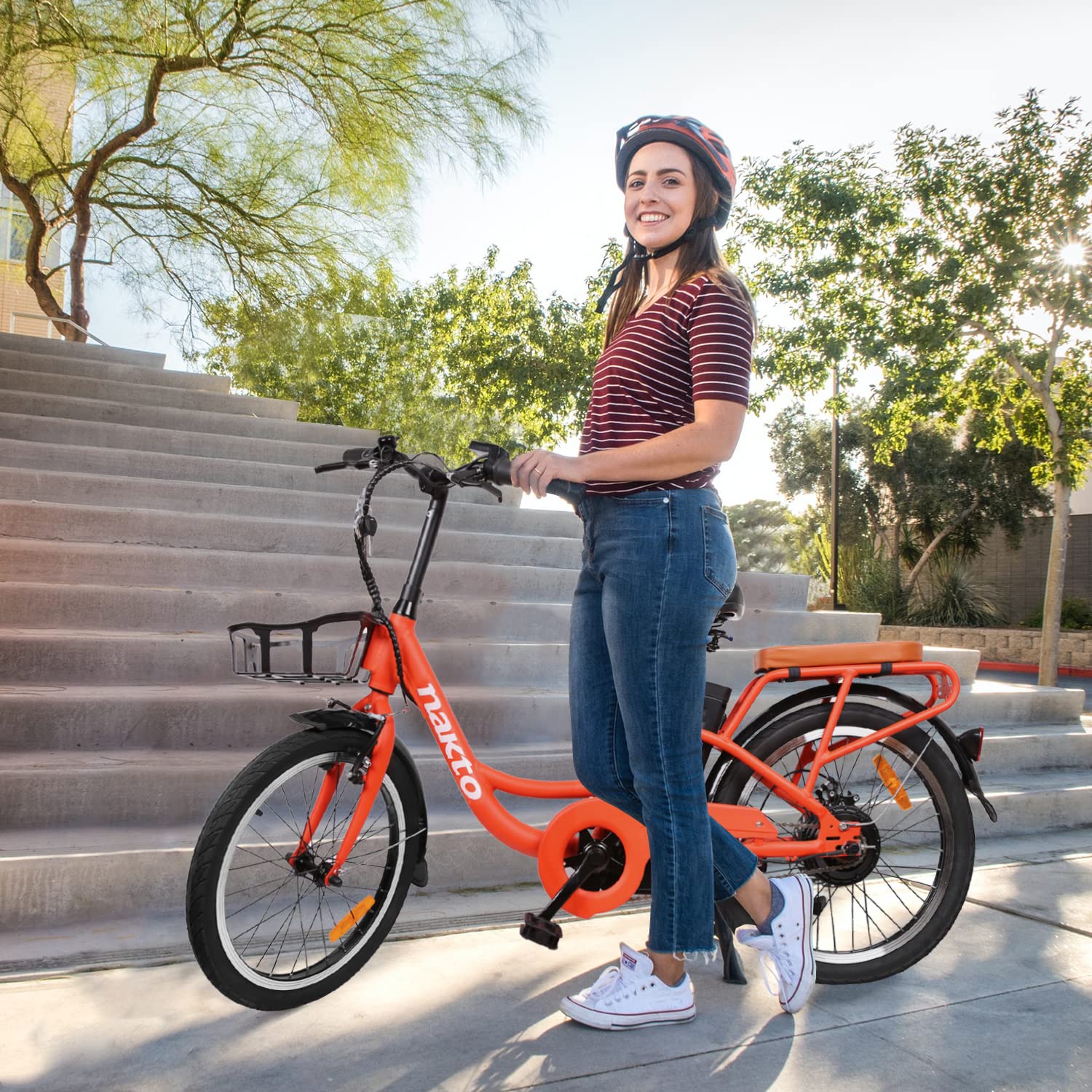 BRIGHT GG Electric Bike for Adults 20" 250W Electric Bicycle with 36V10AH Lithium Battery, Charger and Locks