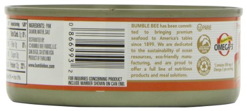 Bumble Bee Foods Wild Pink Salmon Skinless Boneless, 5-Ounce Cans (Pack of 24)