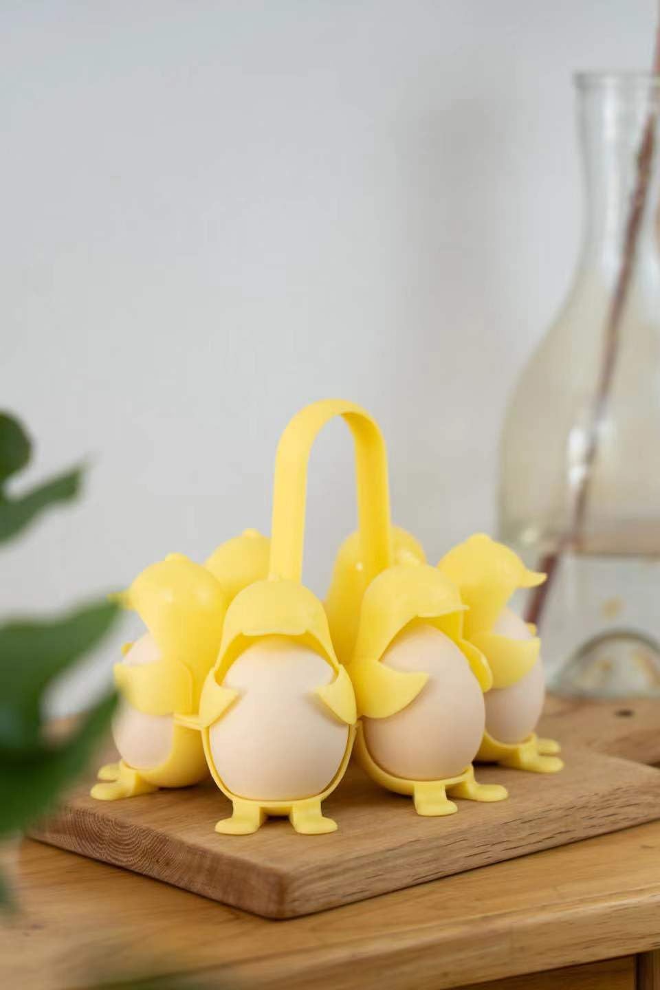 DUCK DESIGN Egg Cooker Set, Store and Serve Egg Holder, Eco-Friendly, Stackable Egg Cups for Family & Kitchen Decor& Fridge storage