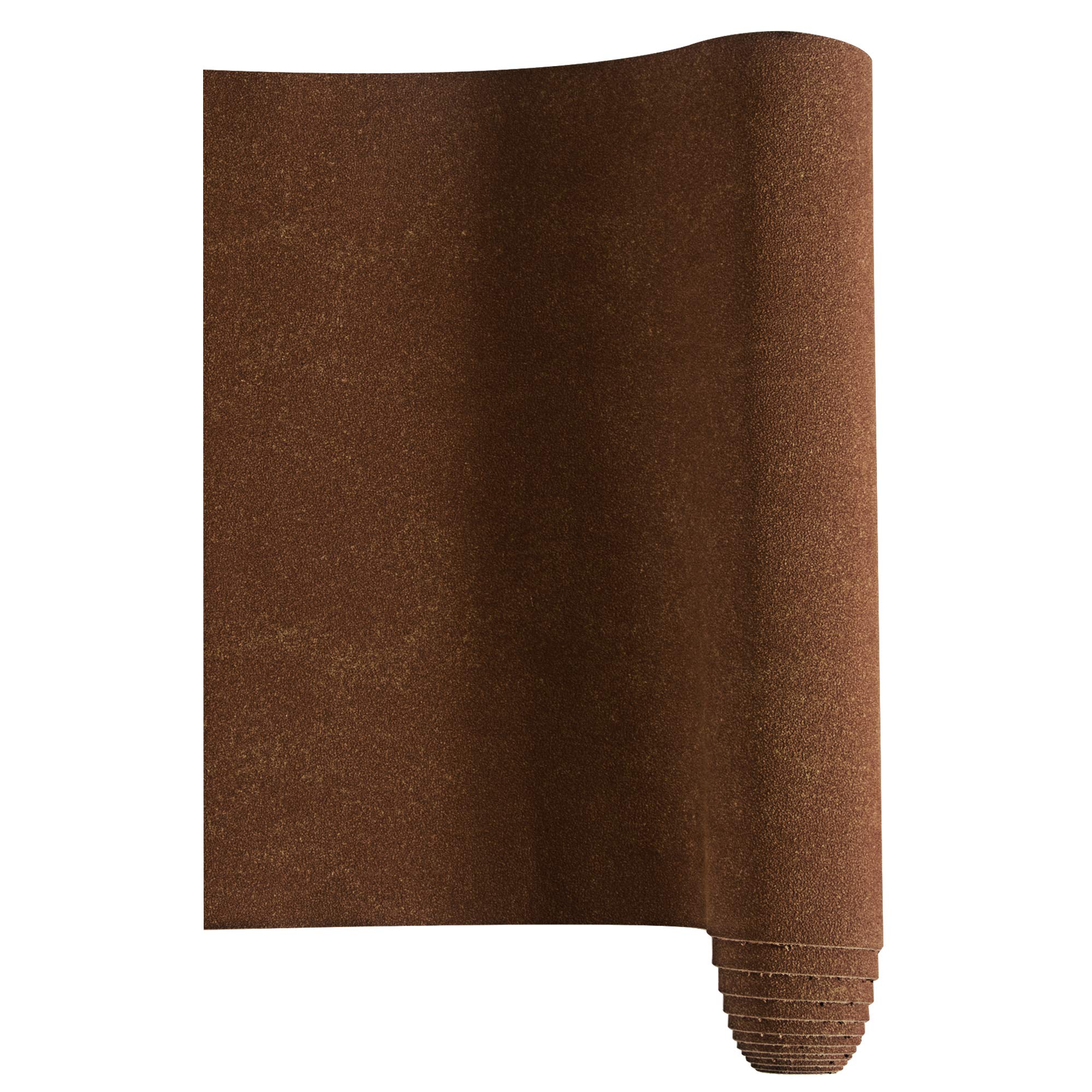 Gotocut Frosted Soft Solid PU Synthetic Leather Suede Faux Leather Sheet for Making Earring Hair Bows, Handicraft DIY Projects 9.5'' x 53" (Dark Brown)