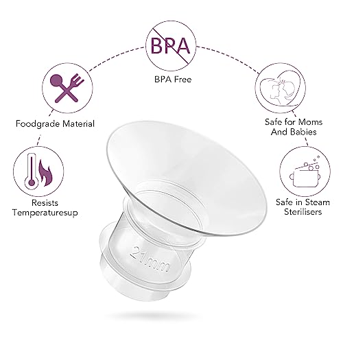 Momlist 17mm Breast Pump Flange Insert, Compatible with Momcozy S9/S10/S12/S9 Pro/S12 Pro/TSRETE Wearable Breast Pump 2PCS