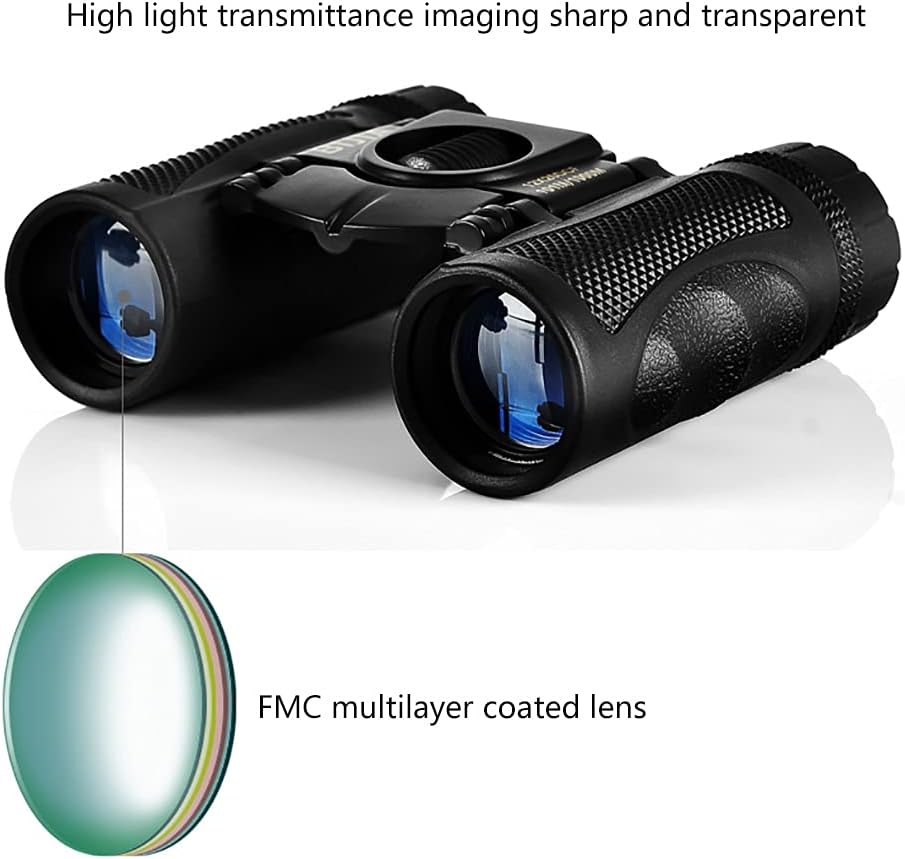 Bird Watching Binoculars 12x25 Compact BAK4 Prism FMC Lens Binoculars Waterproof for Birds Watching Hunting Travel Telescope
