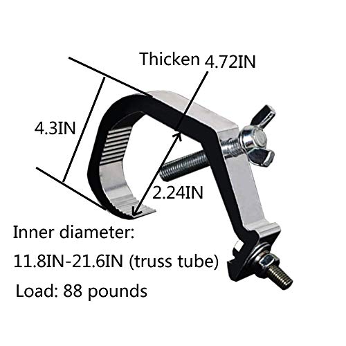 C Clamp Mounting Truss Bracket Hook Clamp for DJ Lights Par Spotlight Moving Head Light Pole Mount Stage Lighting Kit Lighting Stand and Truss Package (4 pack)
