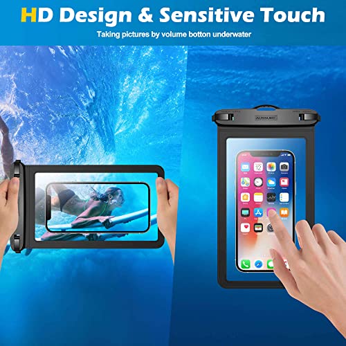 Large Waterproof Cell Phone Pouch : 3 Pack Underwater Clear Cellphone Holder Protector - Universal Water Proof Dry Bag Case with Neck Lanyard for iPhone Samsung Galaxy for Beach Swimming Pool