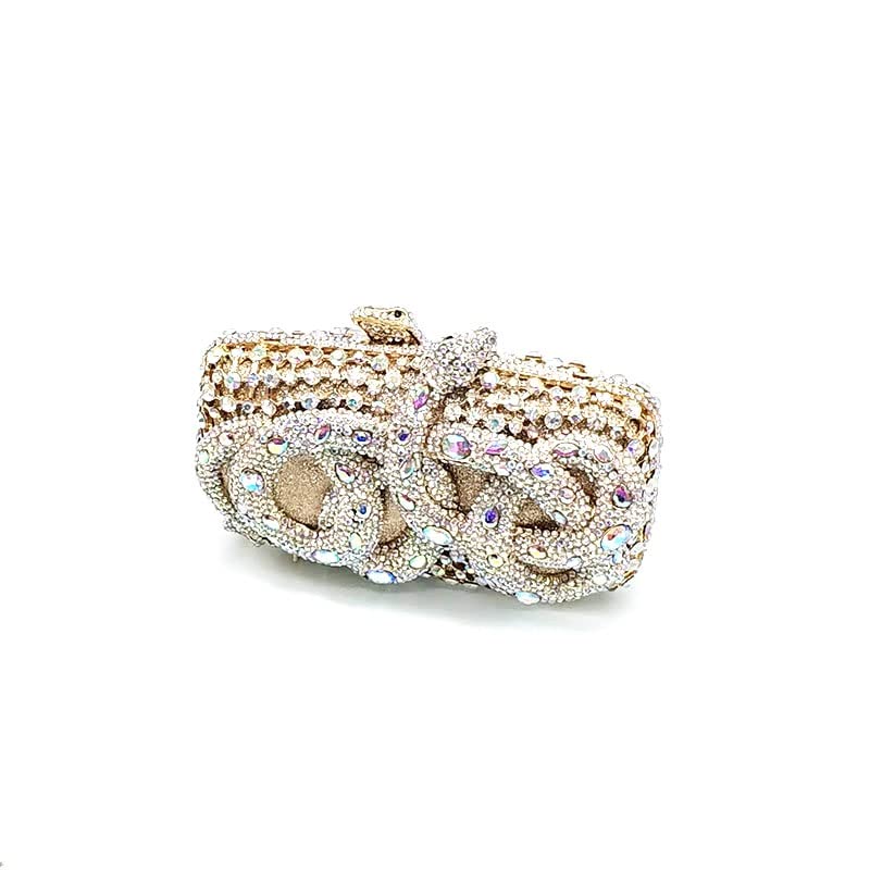 Bridal Wedding Party Purses Elegant Purses Women Evening Party Bag Crystal Clutches (Color : B, Size : One size)