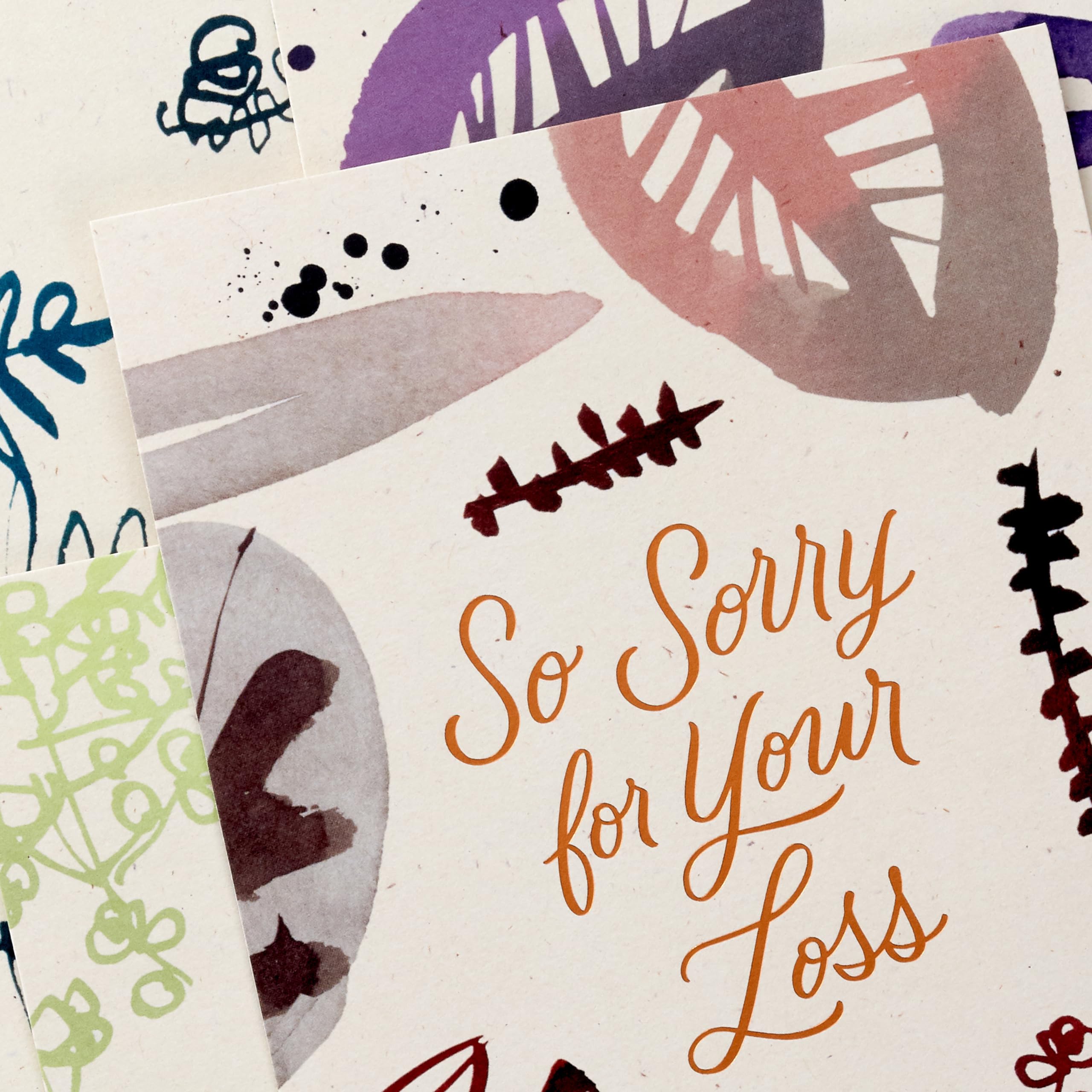 Hallmark Sympathy Card Assortment (16 Cards with Envelopes, 4 Designs) Minimalist Nature