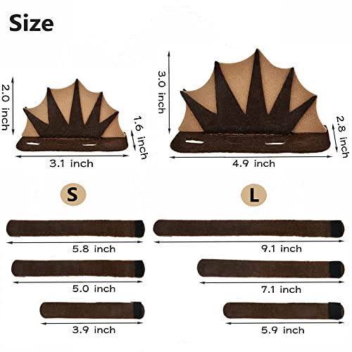 HAICHEN TEC Bearded Dragon Dinosaur Costume Handmade Outfit Felt Apparel Harness for Crested Gecko Chameleon Iguana Reptile