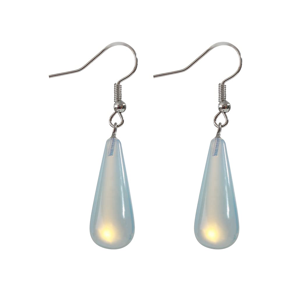 BYBYCD Hook Earrings Attractive Gift Natural Opal Trendy Women Girl Natural Stone Hook Earrings