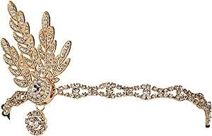 Ro Rox 1920's Great Gatsby Party Boho Bridal Wedding Flapper Headband Headpiece - Gold