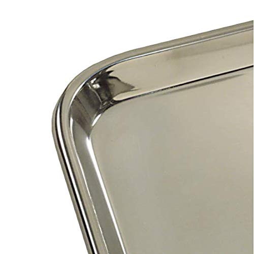 Grafco Metal Instrument Tray, Medical & Surgical Mayo Tray, Stainless Steel, Medium, 3261