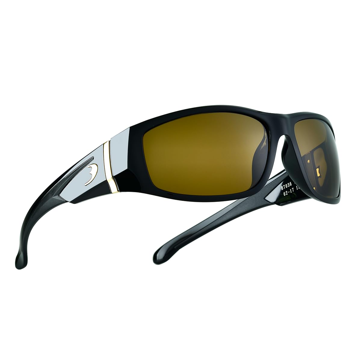 BNUS Sunglasses for Men & Women, Polarized glass lens, Color Mirrored Scratch Proof (B7036 Black/Grey Non-polarized, Glass lens)