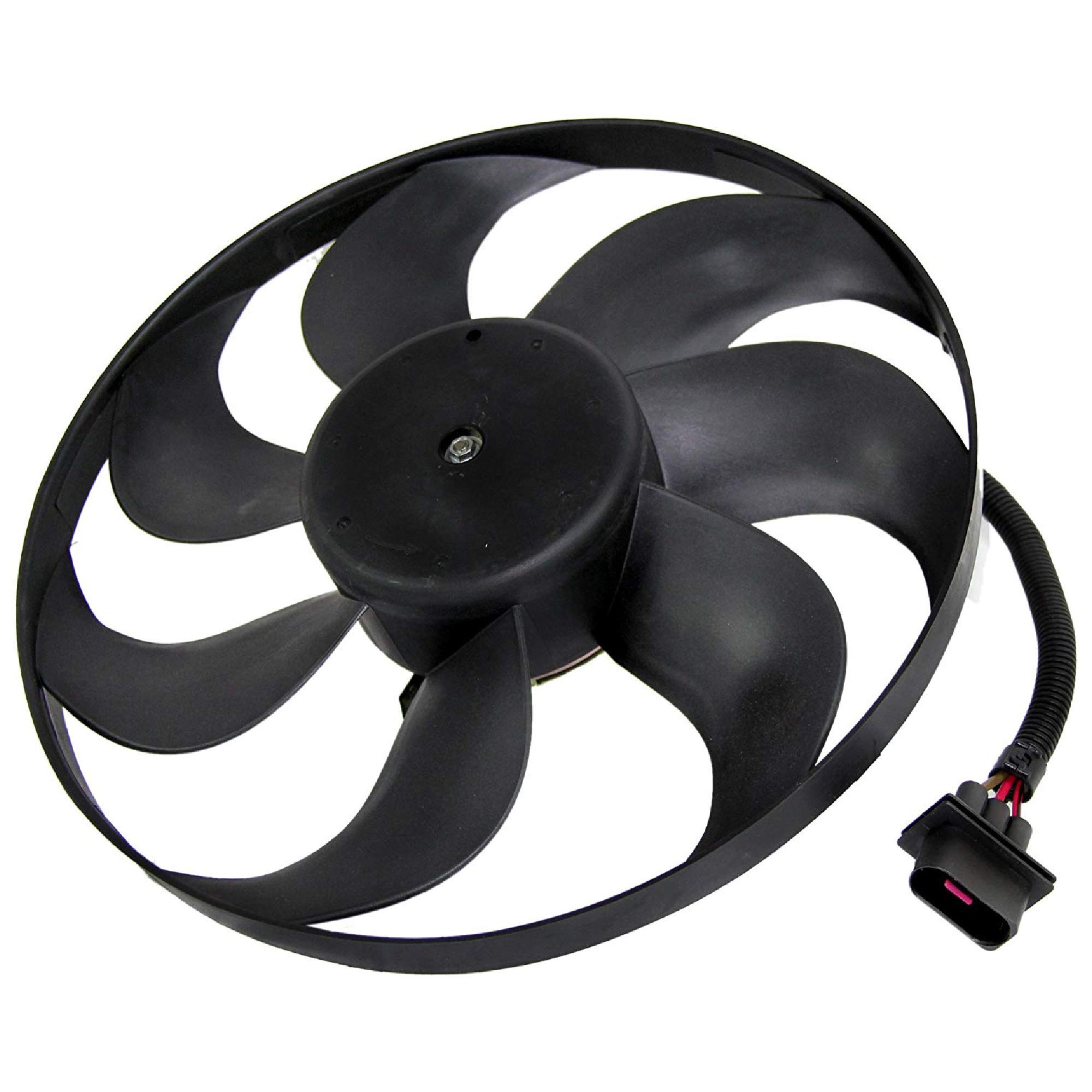 BOXI Left Driver Side Radiator Cooling Fan Fits for Volkswagen Beetle 1998 1999 2000 2001 2002 2003 2004 2005 2006 (Replaces 6X0959455C 6X0 959 455 C)