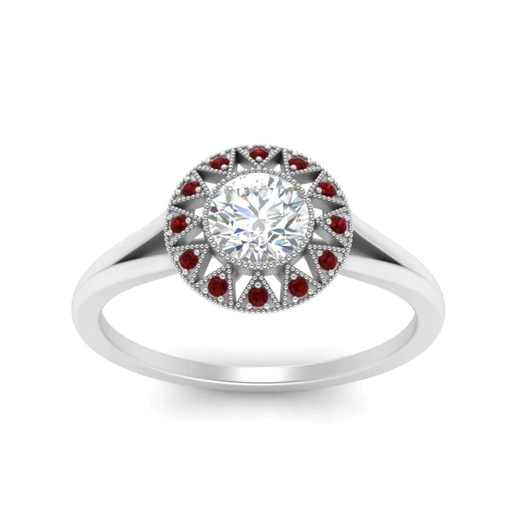 CaratYogi 925-Sterling-Silver Natural-Garnet Prong Setting Round Ring Modern-Classic Wedding Engagement Solitaire Ring Daily Wear Party Wear Women in Size : 10
