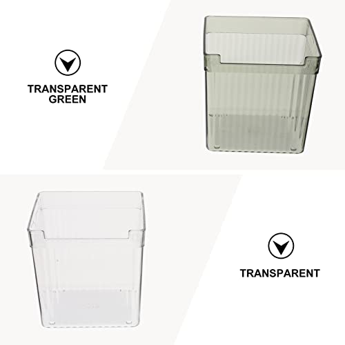 Fridge Organizer Bin 2pcs Refrigerator Organizer Bins: Plastic Storage Bins Food Storage Containers Fridge Trays Egg Organizer For Organizing Kitchen Food Snack Pantry Cabinet