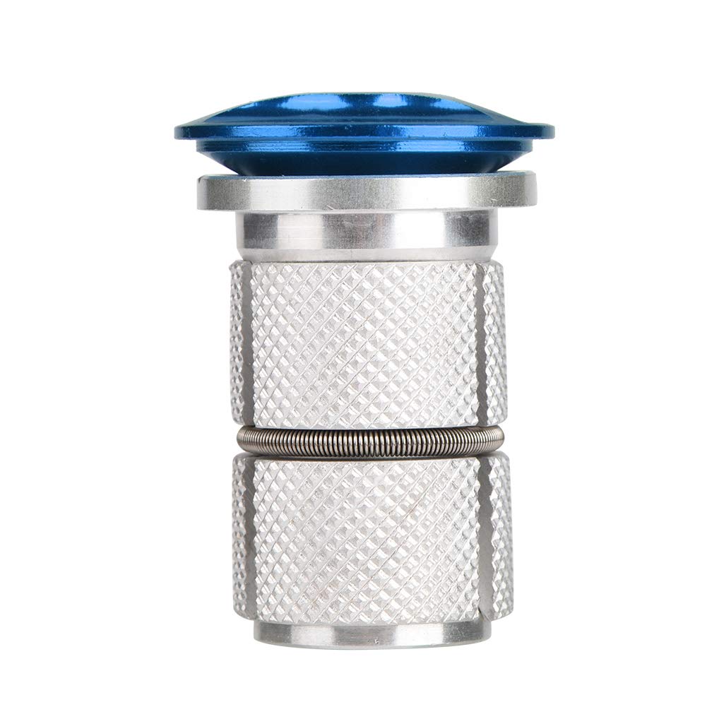 Bike Stem, Durable Aluminum Alloy Headset Top Lightweight Headset Expander Se Bike Headset Expander 1/1.25inch (Blue)