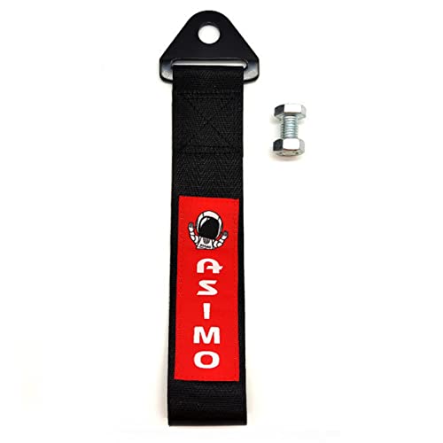 DWL Tow Strap JDM - Sports Racing Trailer Belt Personalized Traction Rope Hook for Front or Rear Bumper (B), Medium