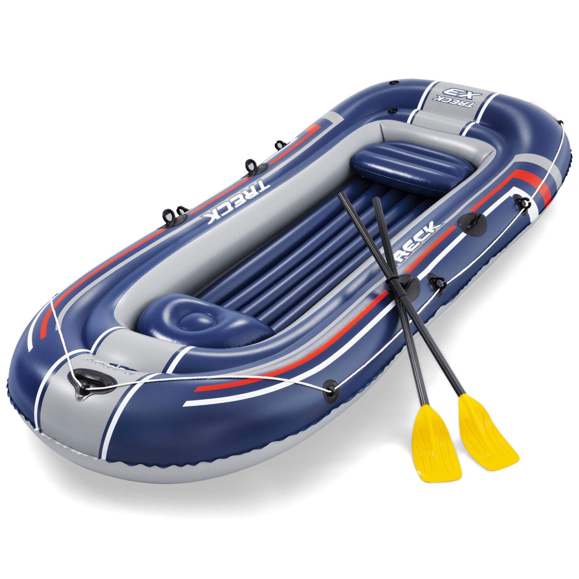 Bestway Hydro-Force Treck X1 Inflatable 2 Person Water Raft Outdoor Floating Boat | Features Oar Clasps, Tow Ring and Heavy Duty Handles