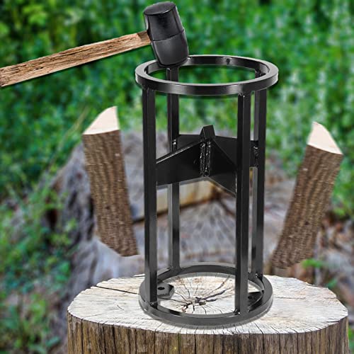 Dardoo Log Splitter Wood Splitter Firewood Splitter, 9" Manual Log Splitting With Square tube Made from Alloy Steel Point for Outdoor Indoor