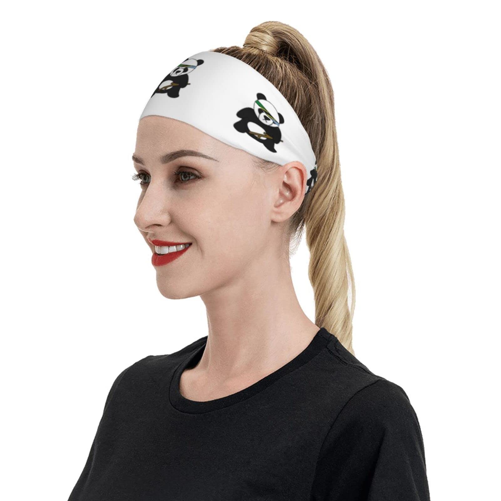 Camping Headband Ninja Panda Wood Sword Hairband Breathable Sweatbands