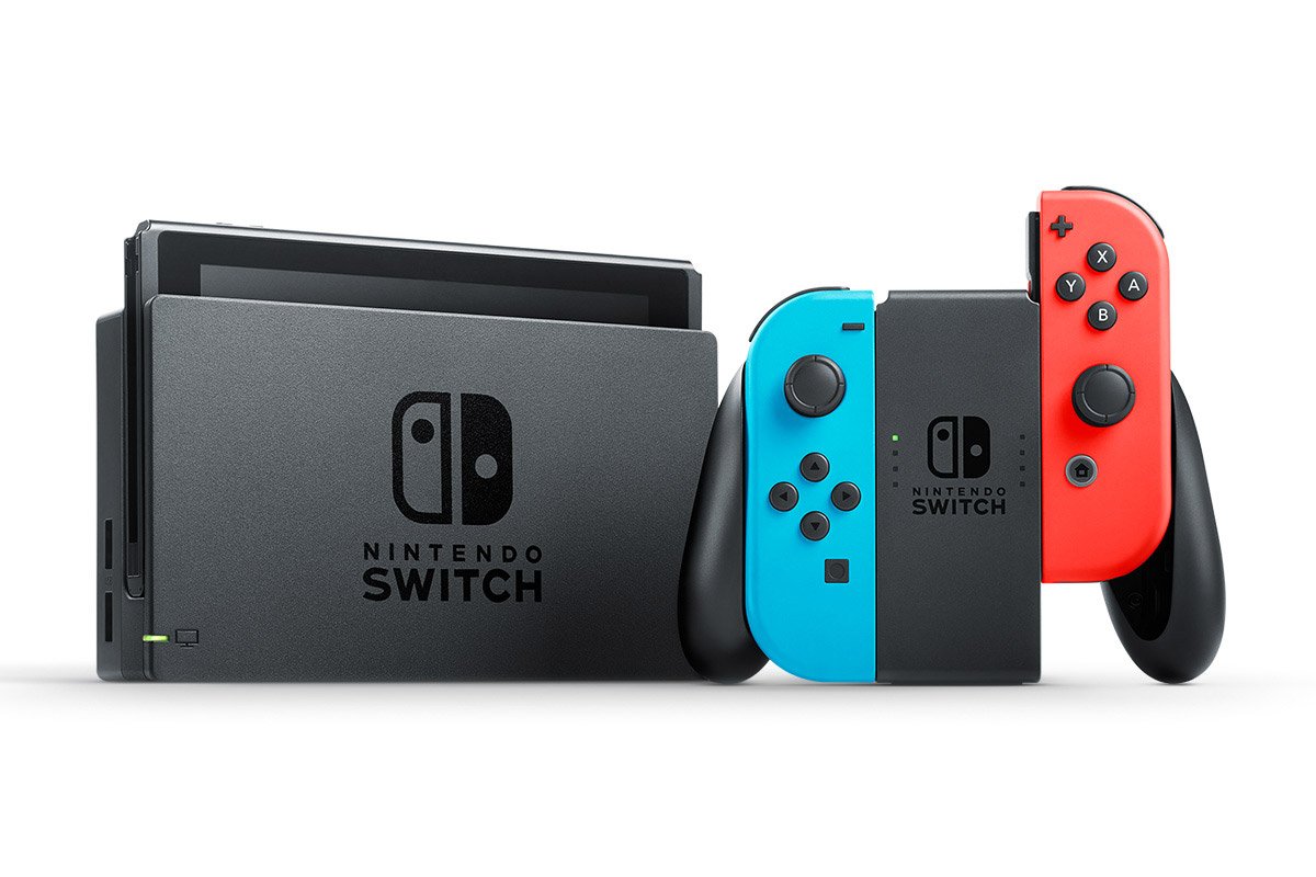 Nintendo Switch with Joy-Con Pick You Own System Bundle Options: Edition, Color, Games, Extra Controller, Case