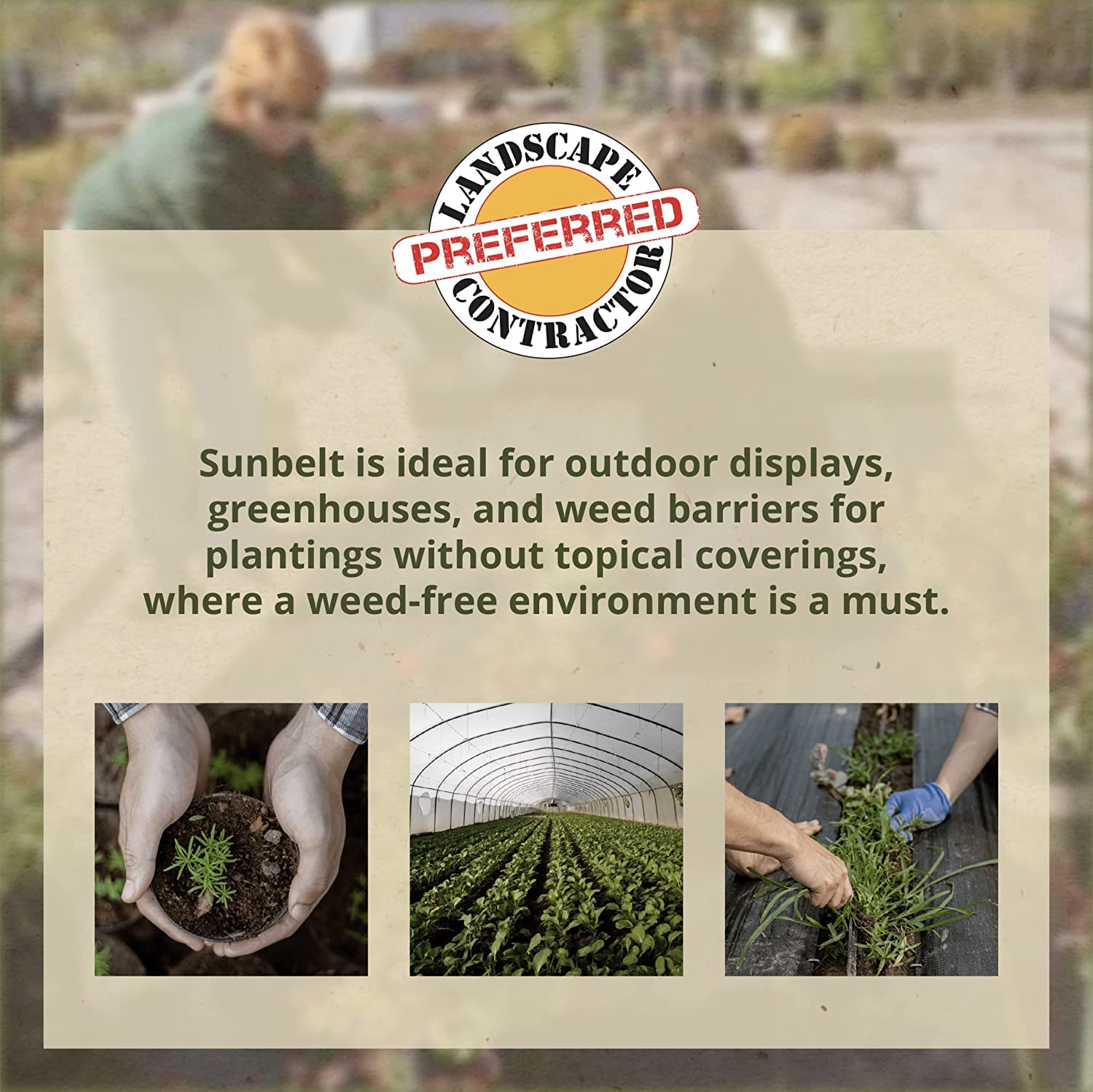 DeWitt SBLT4300 Sunbelt Ground Cover Weed Barrier, 4-Feet Width by 300-Feet Length