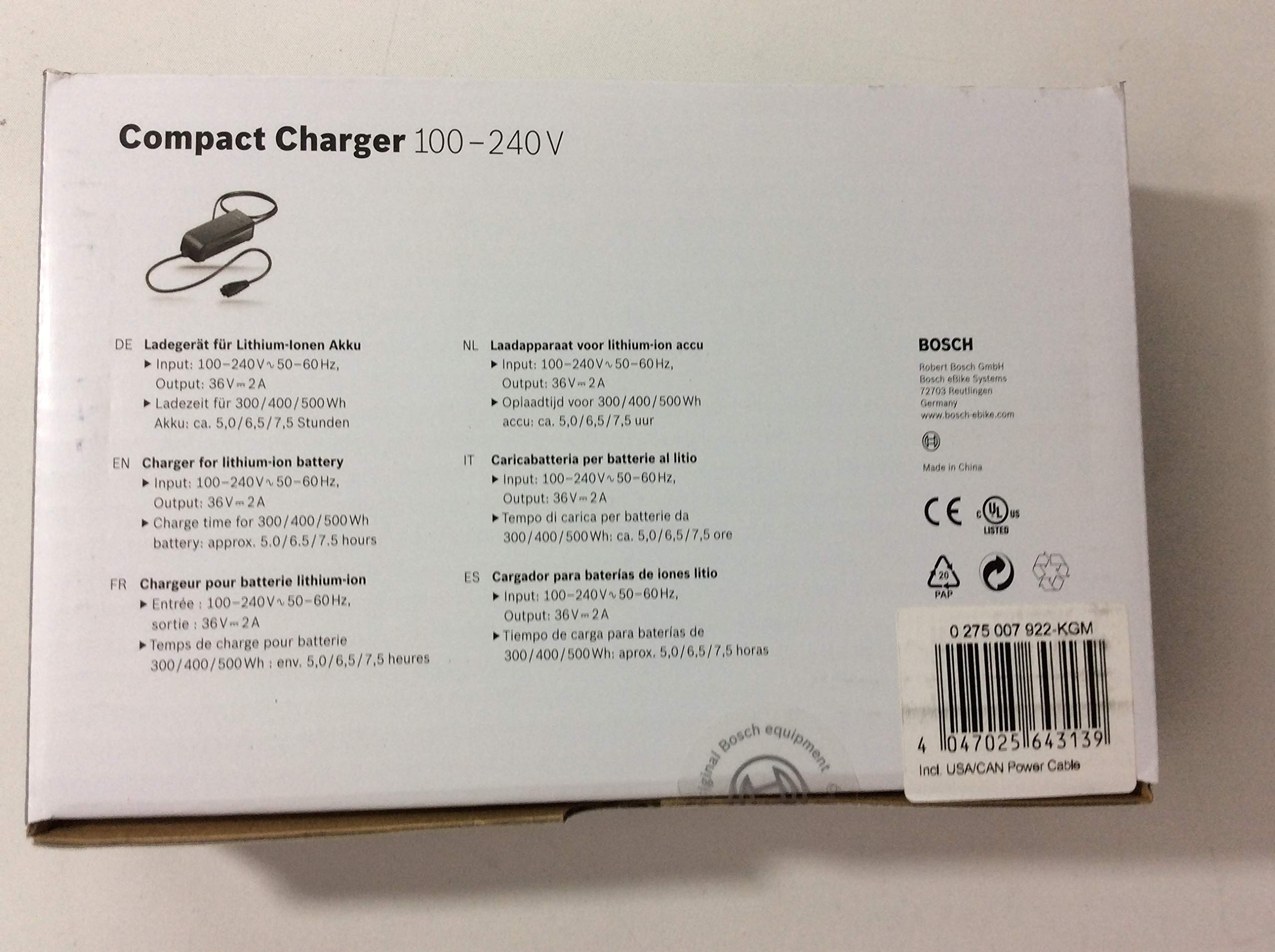 Bosch eBike Compact Charger