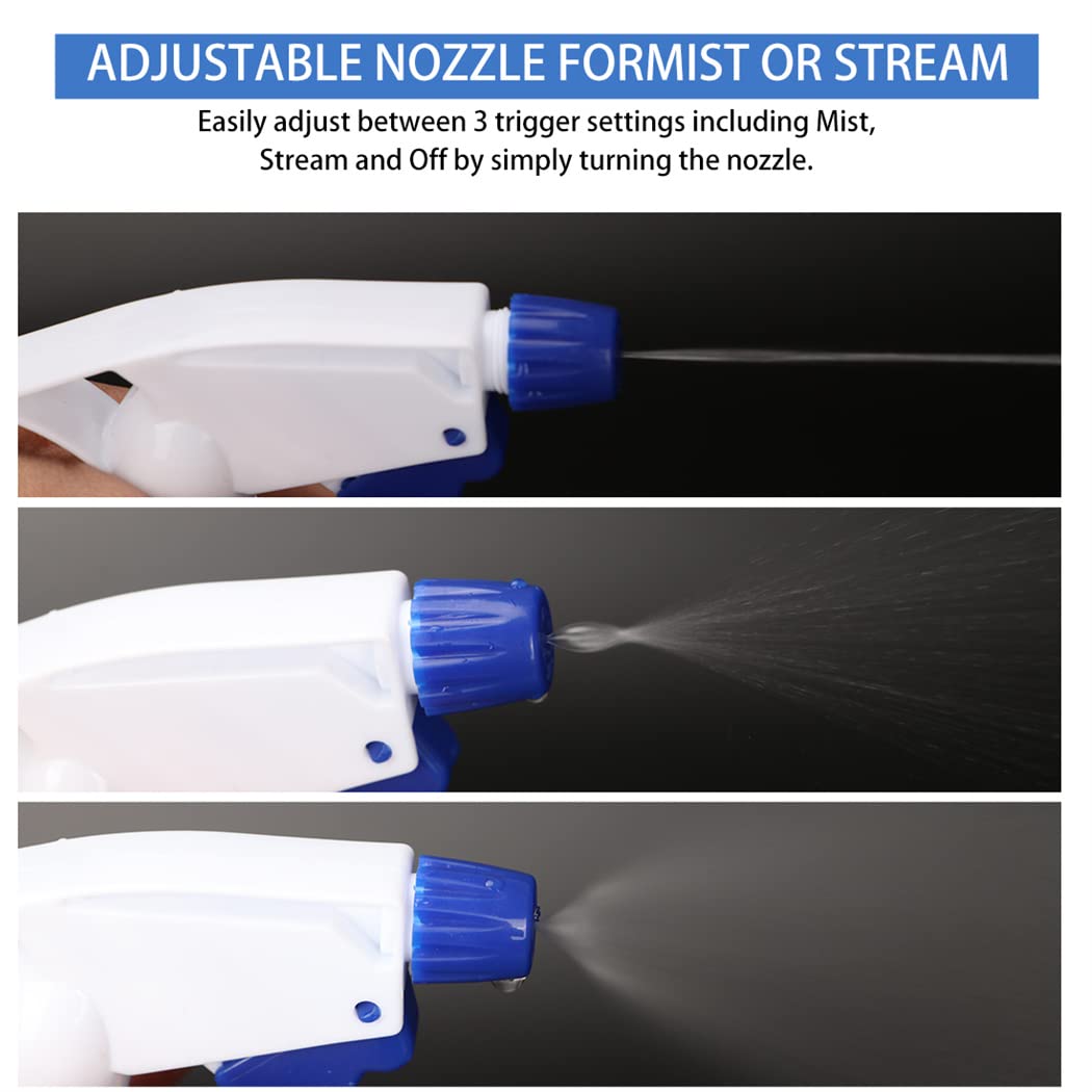 CUNQN Spray Bottle Plastic Spray Bottle Spray Bottles Plastic Spraying Water Bottle 1000ml Empty Spray Bottle Cleaning with Adjustable Nozzle Trigger Sprayer for Housekeeping Office Plants Hair 2PCS