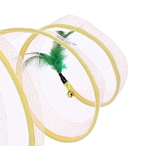 Gralara Cat Tunnel Tube Collapsible Pet Interactive Toy Playing Tent for Puppy Kitten Accessories Home, Sisal Round