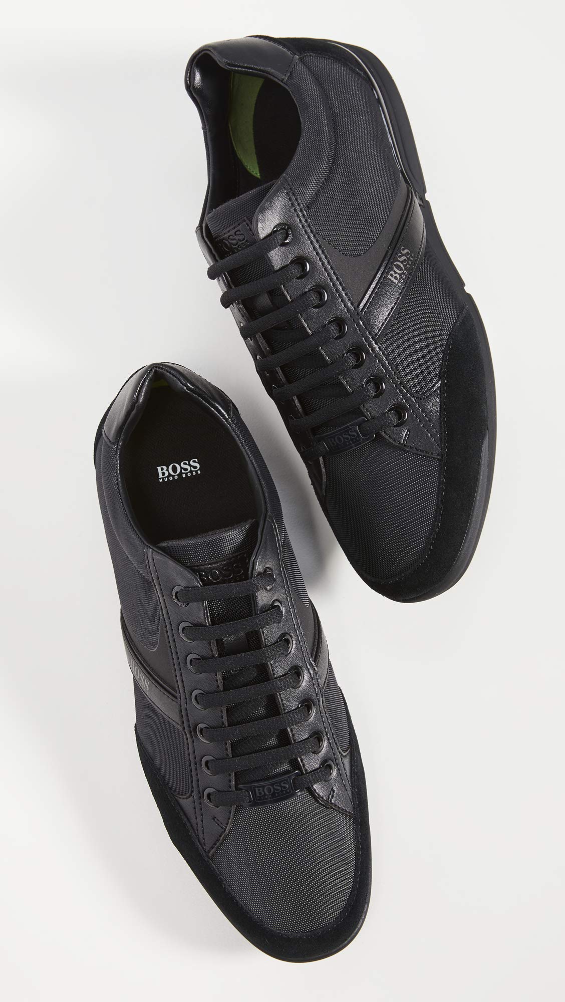 BOSS Men's Saturn Sneakers, Black, 12 Medium US