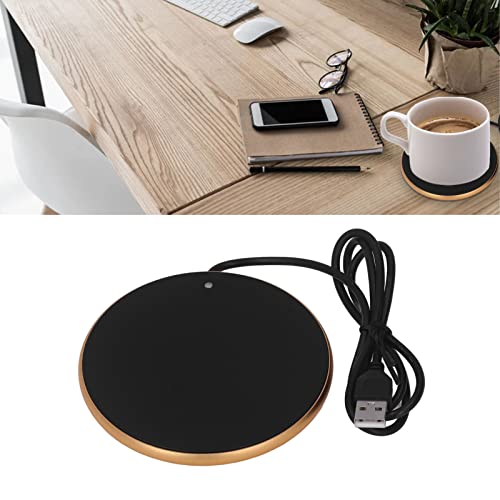 Coffee Mug Warmer, 55°C Constant Coffee Cup Warmer Heating Mat Electric Beverage Warmer for Tea Water Milk(Gold)