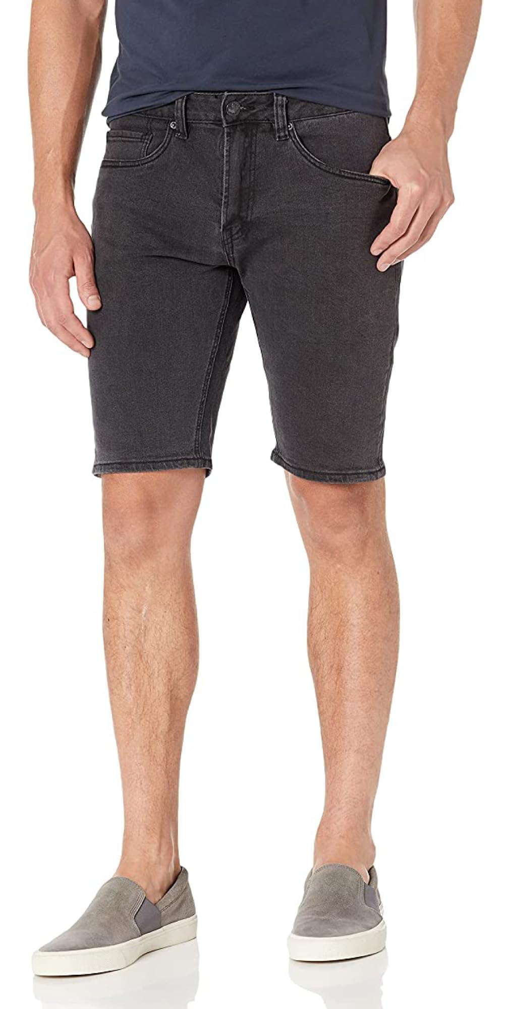 Buffalo David Bitton Men's Slim Parker Denim Shorts 2, Sandblasted/Crinkled, 30