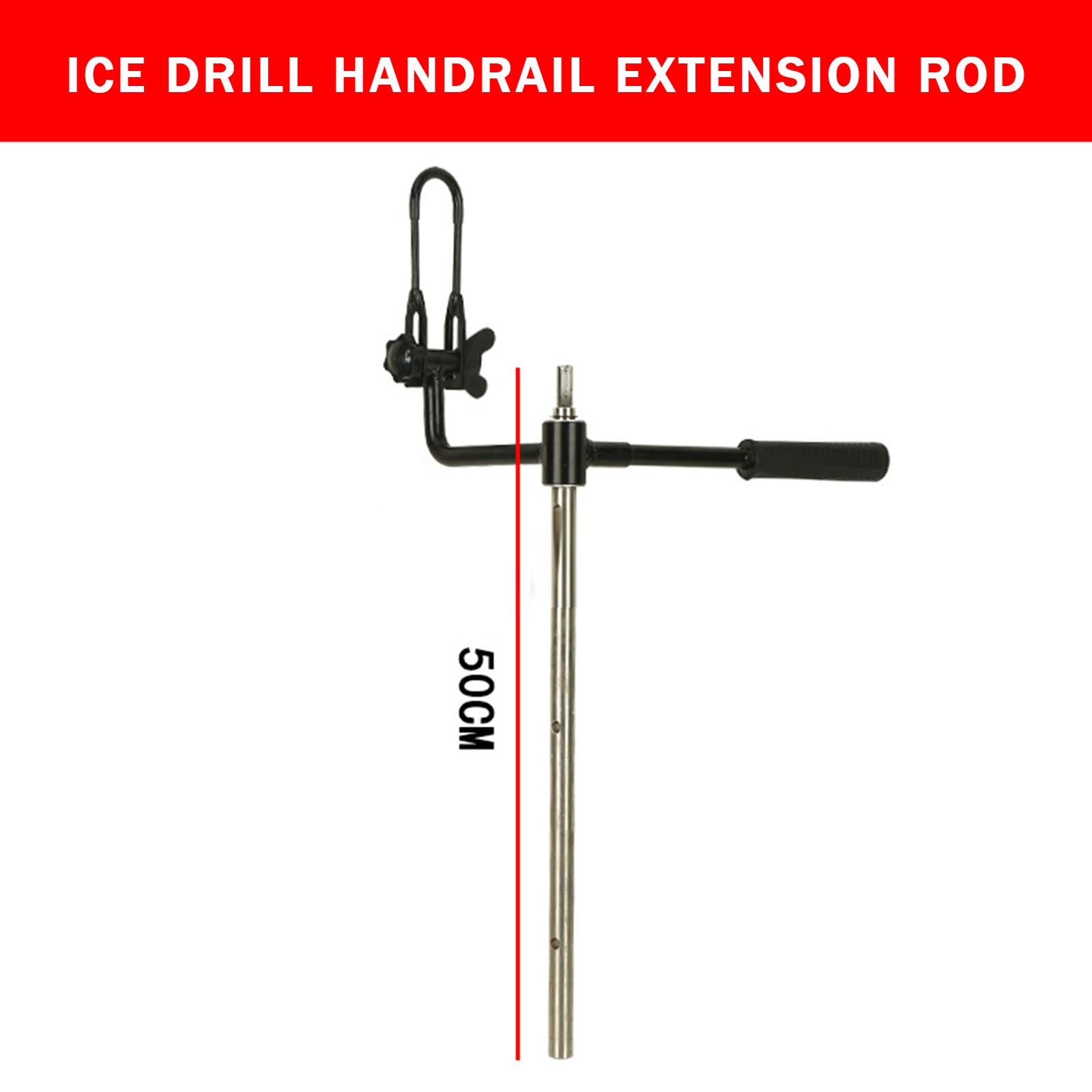 CURFE Outdoor Ice Drill Winter Fishing Electric Ice Drill Ice Breaking 20Cm Nylon Float Drill with Positioning Electric Drill,Yellow
