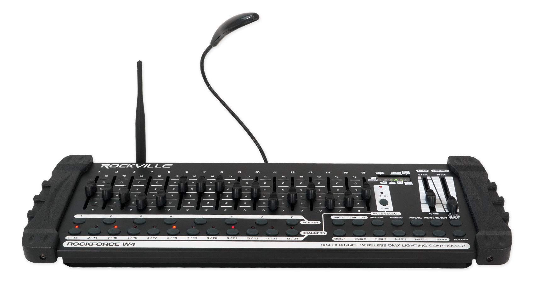 Rockville ROCKFORCE W4 384 Channel Wireless DMX Light Controller+MIDI