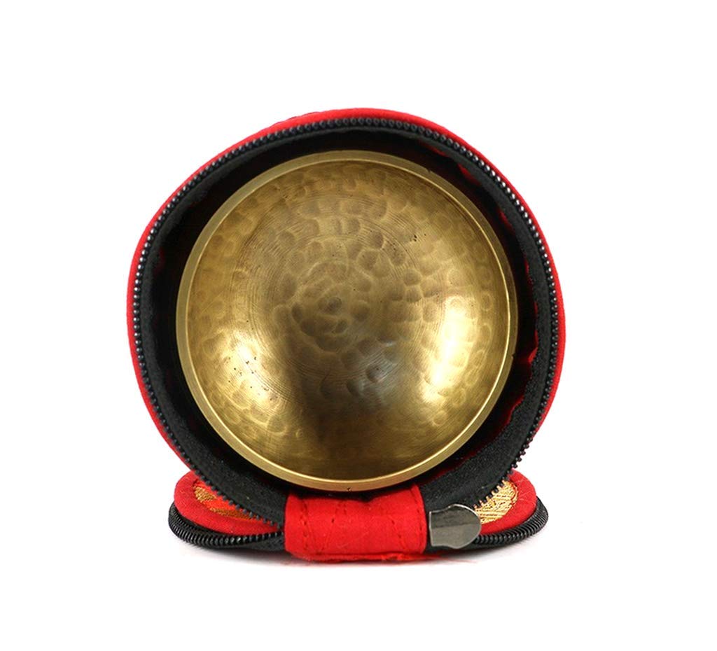 Singing Bowl Storage Bag - Singing Bowl Carry Case Bag, Zipper Closure, Colors Vary (D:5.51in/14CM)