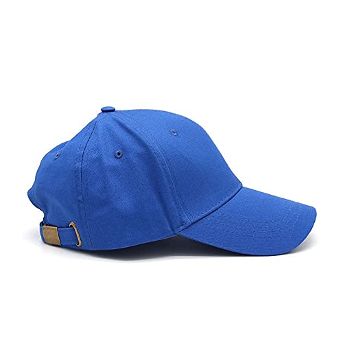 Custom Baseball Cap with Your Text,Personalized Adjustable Trucker Caps Casual Sun Peak Hat for Gifts (Bright Blue, one Size)