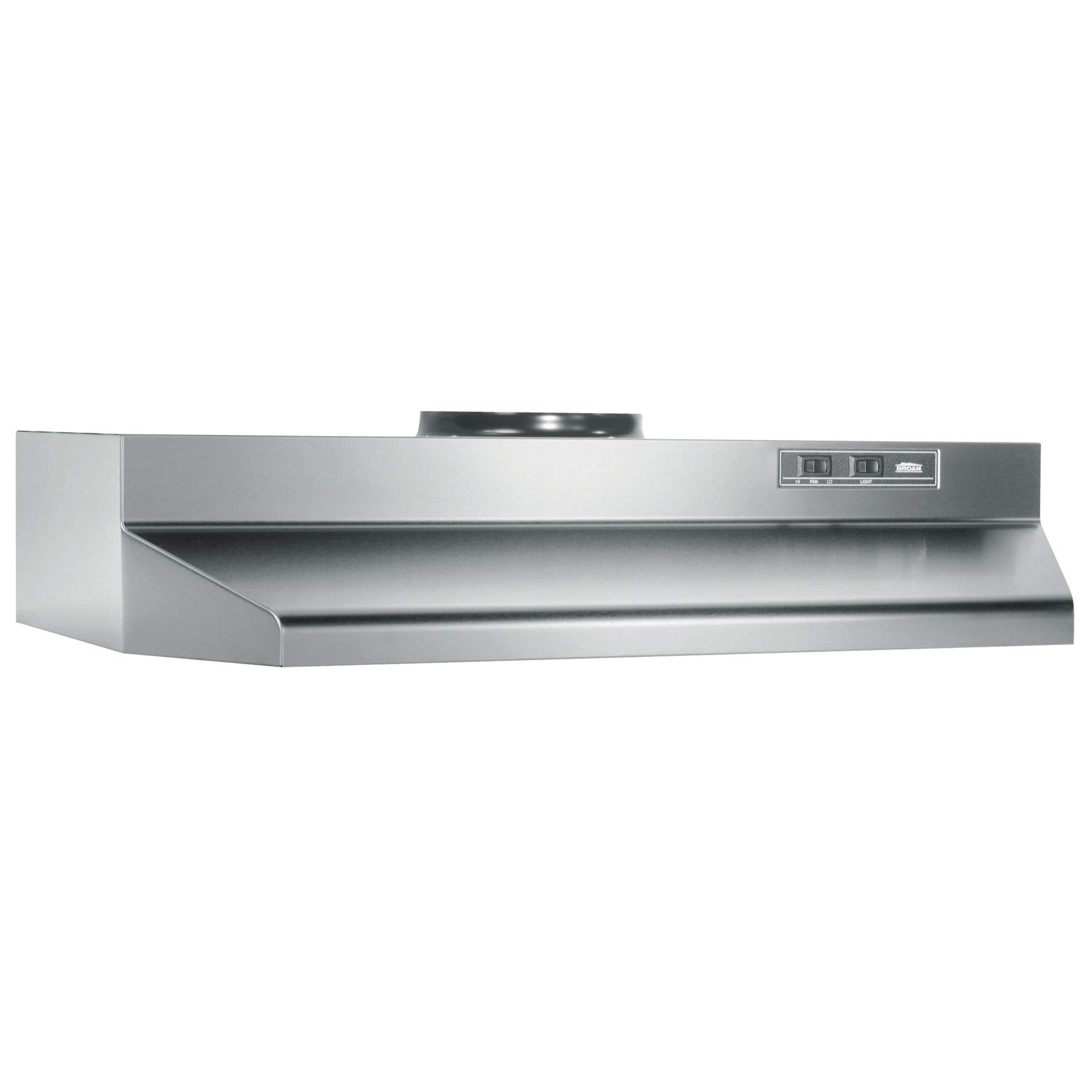 Broan-NuTone Economy 36-inch Under-Cabinet Easy Install Range Hood with 2-Speed Exhaust Fan and Light, 230 Max Blower CFM, White