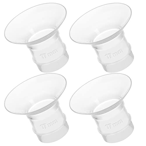 Nanawawa Flange 15, 17, 19, 21mm Insert 24mm Shroud/Flange,Compatible with momcozyS9/S10/S12,Wearable Breast Pump Shields/Flanges, 4 pcs/Each.(17mm/pcs)
