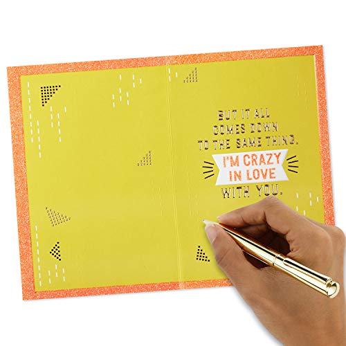 Hallmark Funny Love Card, Crazy (Romantic Valentines Day Card, Anniversary Card or Birthday Card)