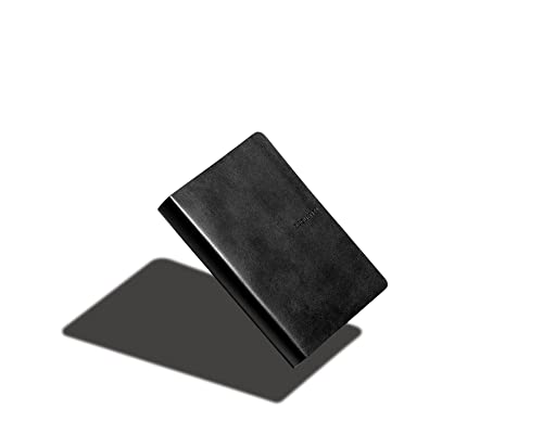 Zequenz Classic 360 Signature Series, Size: B6 Medium, Color: Black, Paper: Grid, Soft Cover Notebook, Soft Bound Journal, 5" x 7", 200 sheets / 400 pages, Squared, Graph, Grid Pattern Premium Paper