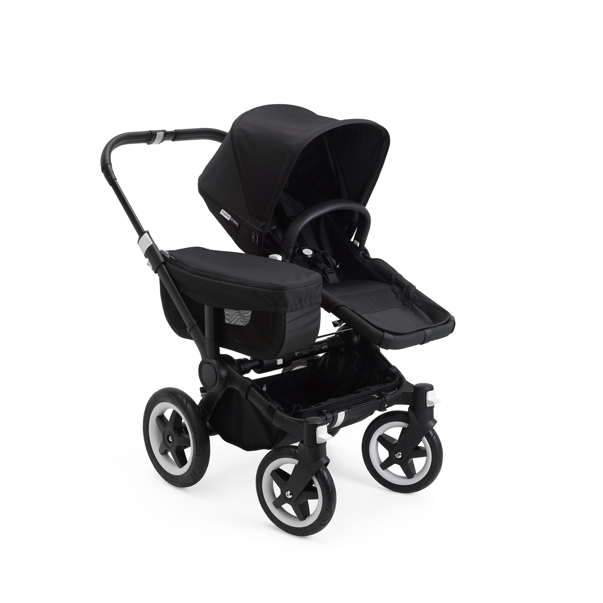 Bugaboo Donkey 2 Mono Baby Stroller, Foldable Stroller, Converts into Twin Side-by-Side Sibling Stroller, from Birth Baby Stroller, Infant Stroller, Multiple Seat Positions, Black
