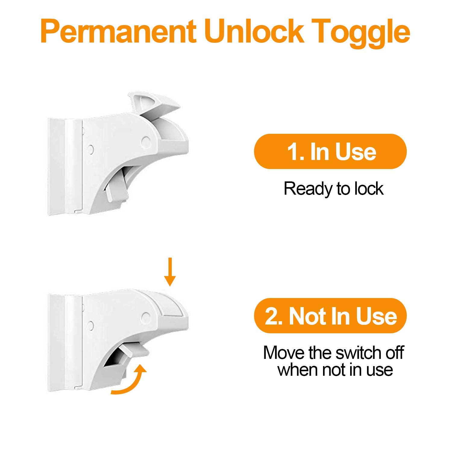 Cabinet Locks Child Safety Latches, OUSI 14+2+2 PACK Baby Proofing Cabinet Locks, Magnetic Cabinet Locks for Drawers and Cabinets - Adhesive Locks, No Tool or Drill